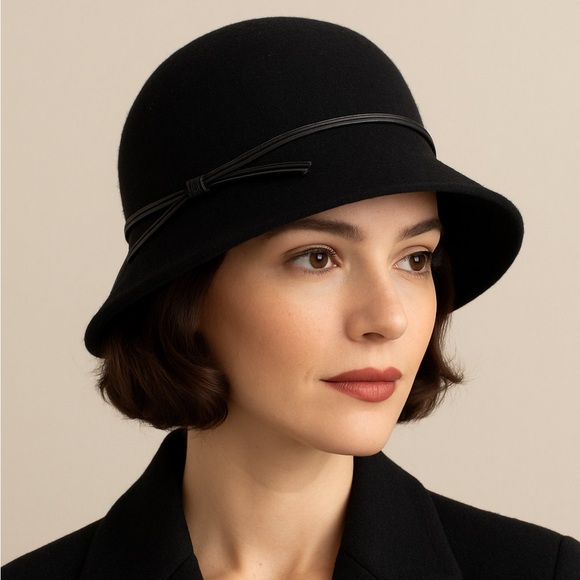 Galliano | Accessories | Italian Wool Black Cloche Hat By Galliano ...